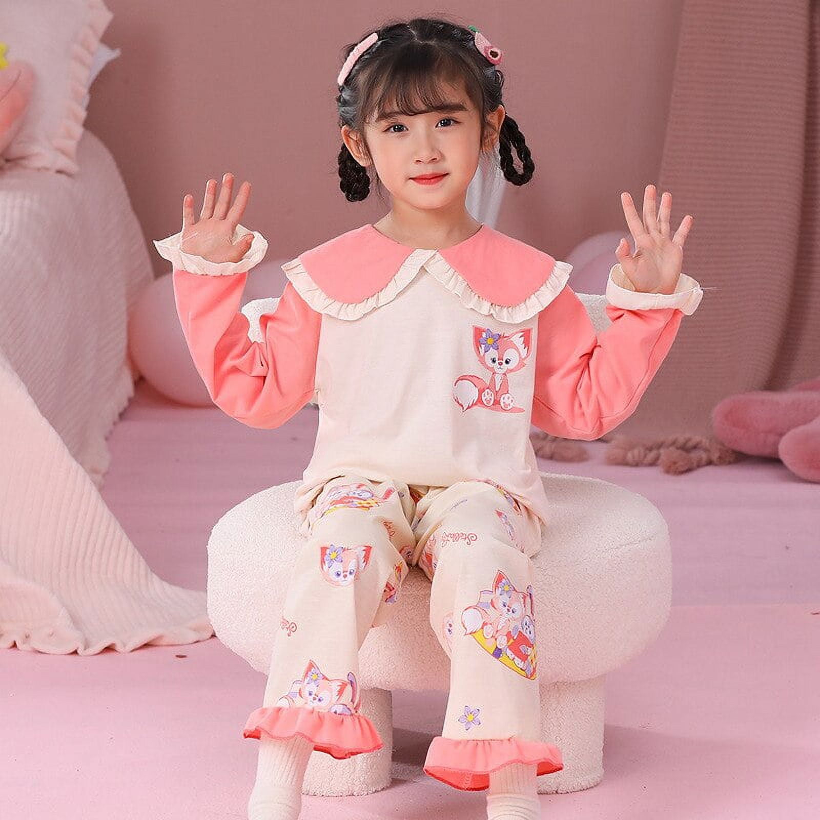 Cute Cartoon Sanrioed Girl Princess Collar Pajama Set Anime My Melody ...