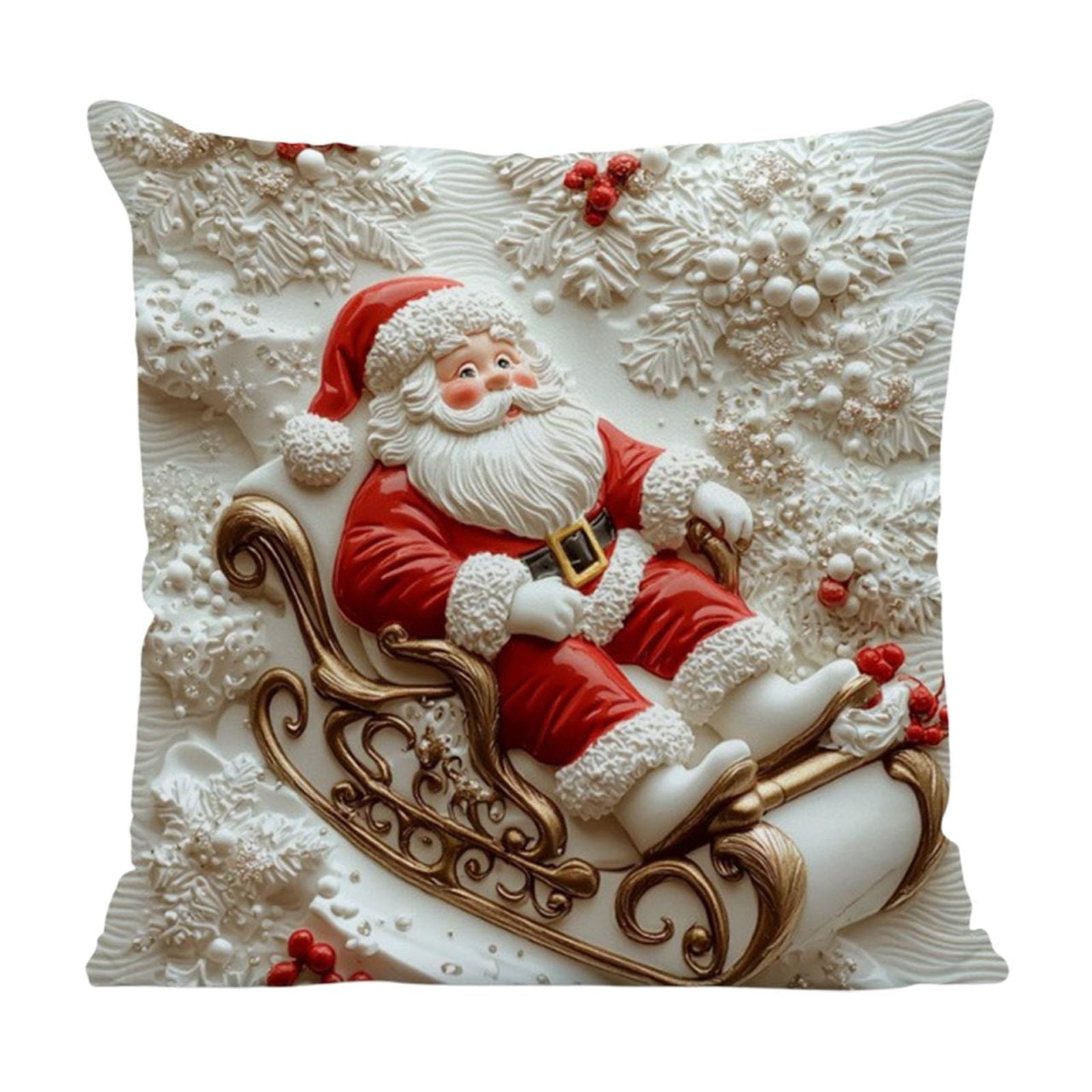 Cute Cartoon Santa Claus Throw Pillow Covers 18x18in Merry Christmas ...