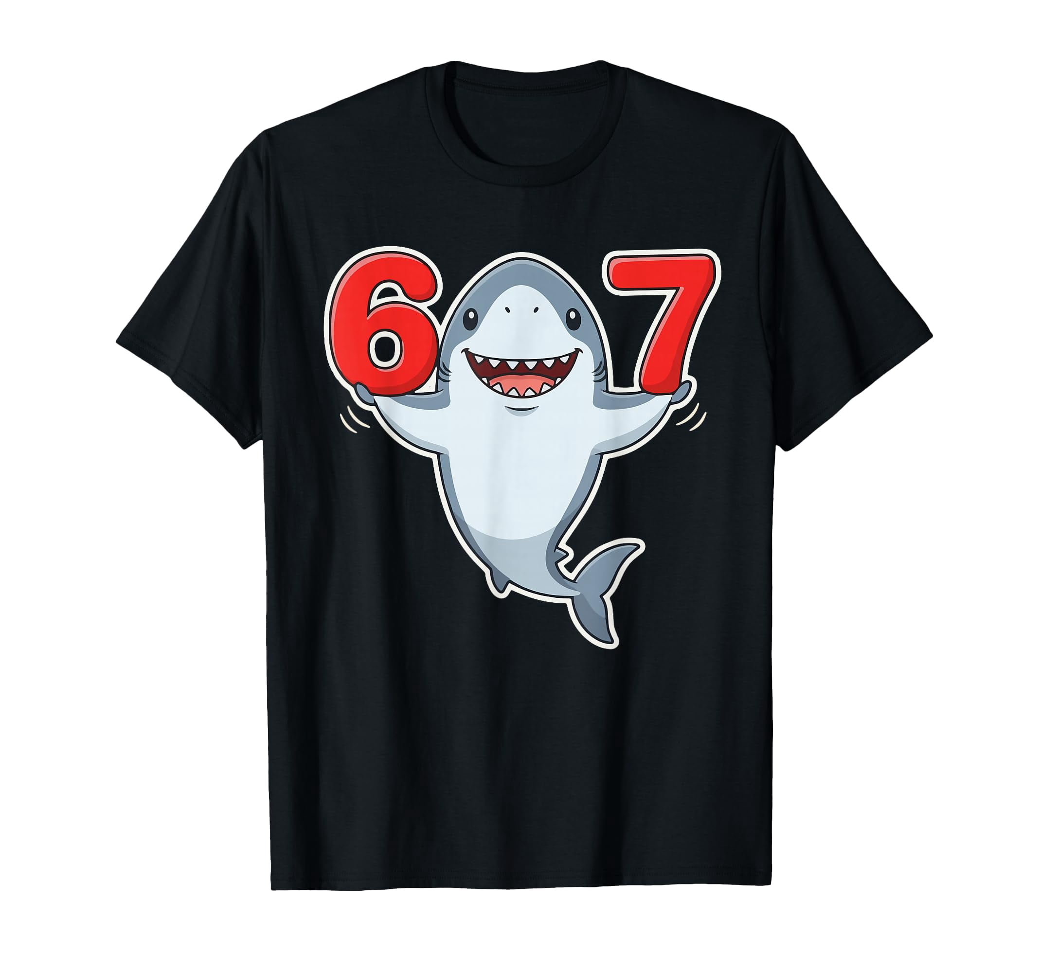 Cute Cartoon Shark 67 Meme T-Shirt for Gen Z Humor Lovers - Walmart.com
