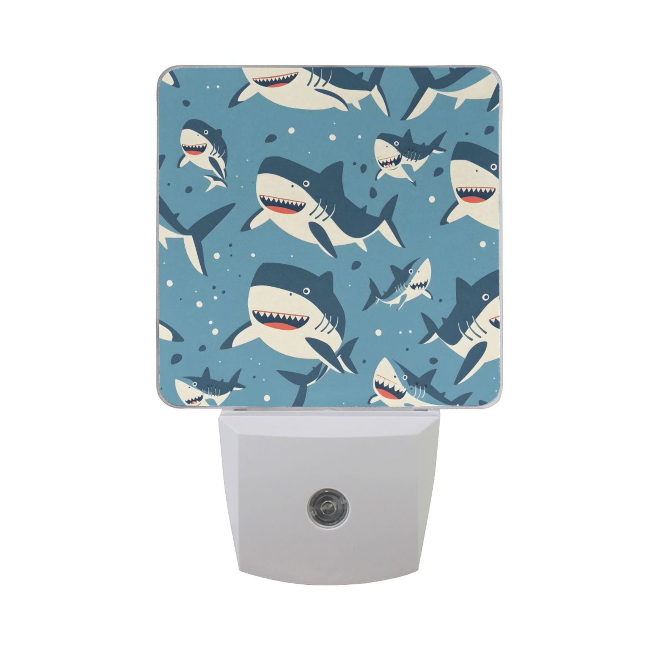 Cute Cartoon Sharks Night Light 2 Pack LED Nightlight Plug into Wall ...