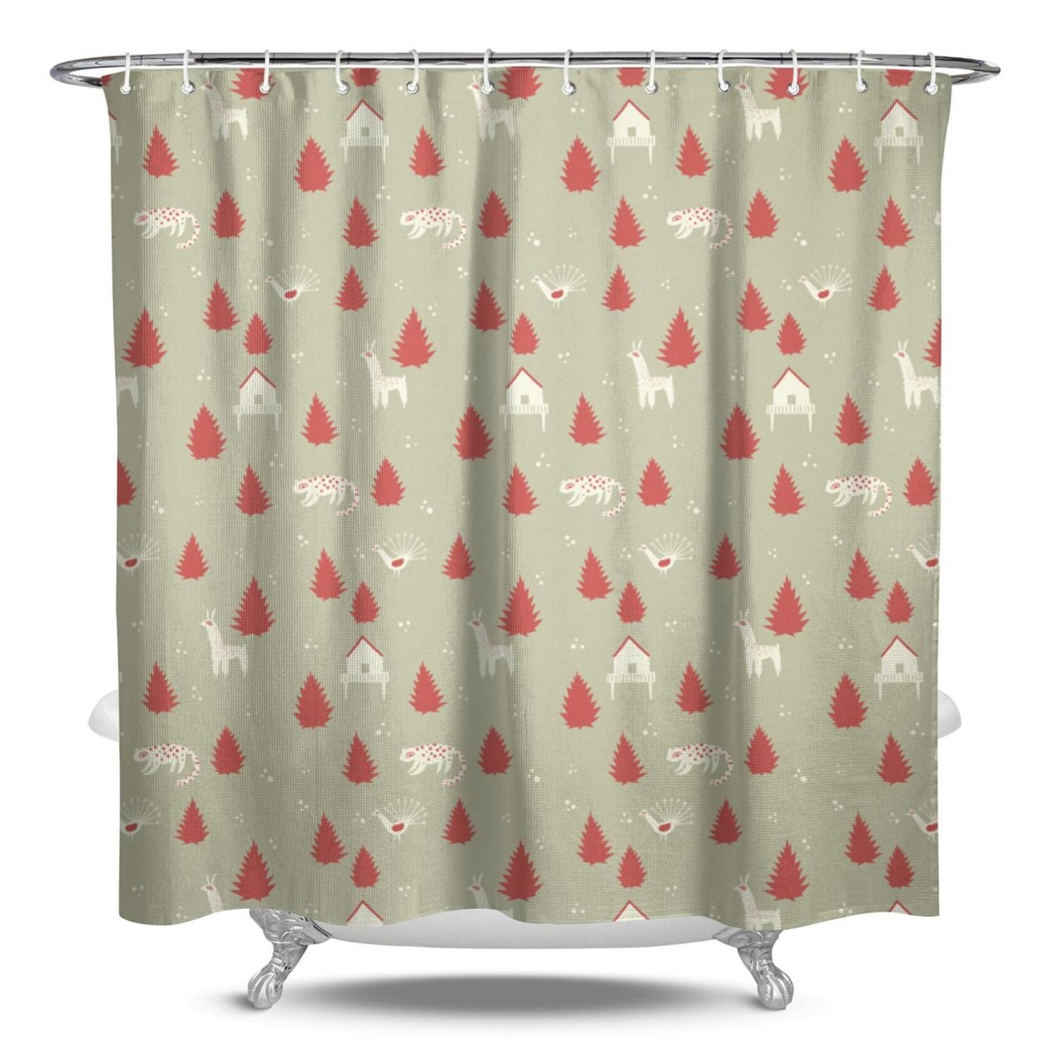 Cute Cartoon Shower Curtain for Kids Bathroom - Waterproof Colorful ...