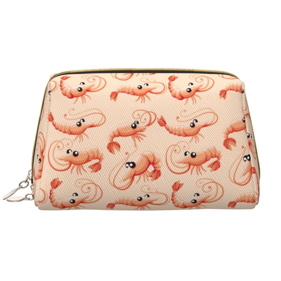 Cute Cartoon Shrimp Makeup Bag, Large Capacity Cosmetic Bag Portable ...