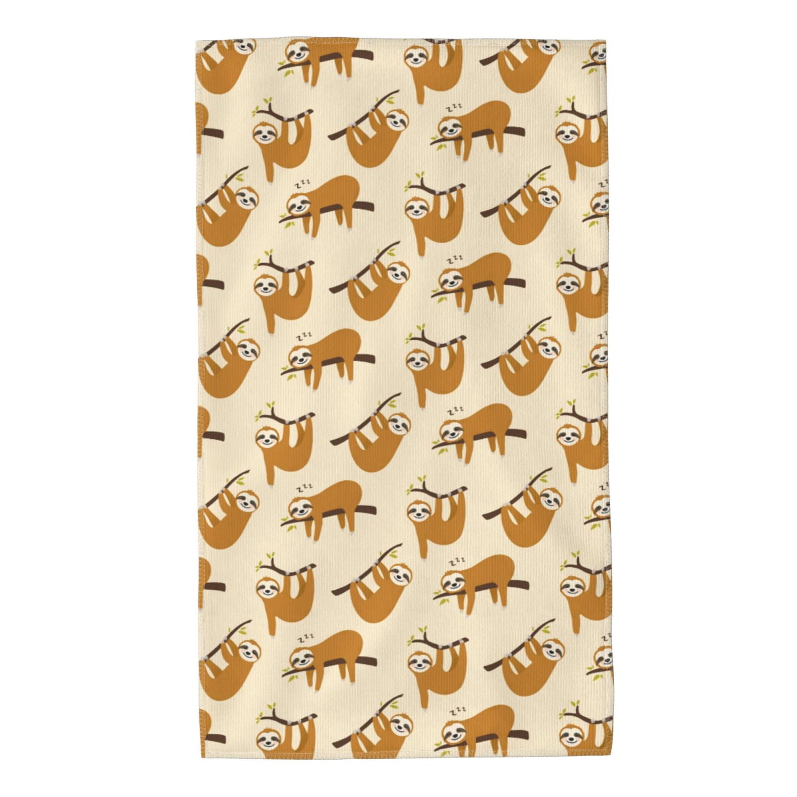 Cute Cartoon Sloth Hand Towels for Bathroom Set of 2, Ultra Soft ...