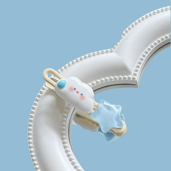 Cute Cartoon Speechless Cloud Hair Clip for Women Girls Creative Bangs ...