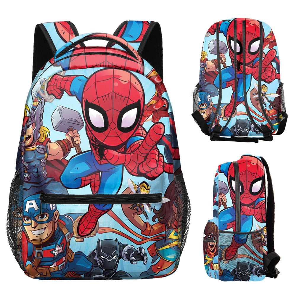 Cute Cartoon Spi_der_Man 3D Printed Backpack Travel Bag Lightweight ...