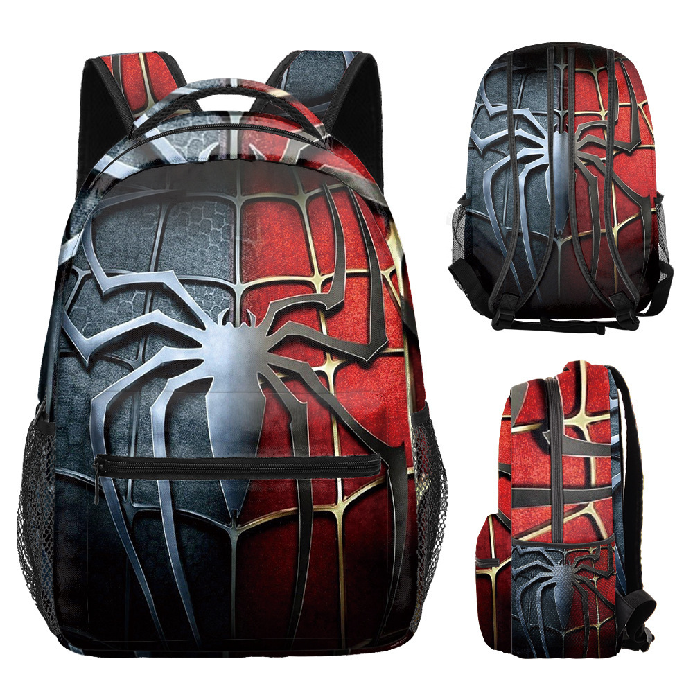 Cute Cartoon Spi_der_Man 3D Printed Backpack Travel Bag Lightweight ...