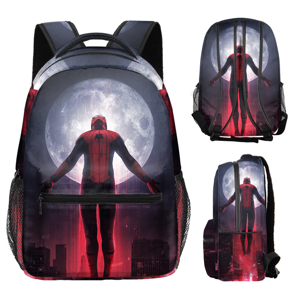 Cute Cartoon Spi_der_Man 3D Printed Backpack Travel Bag Lightweight ...