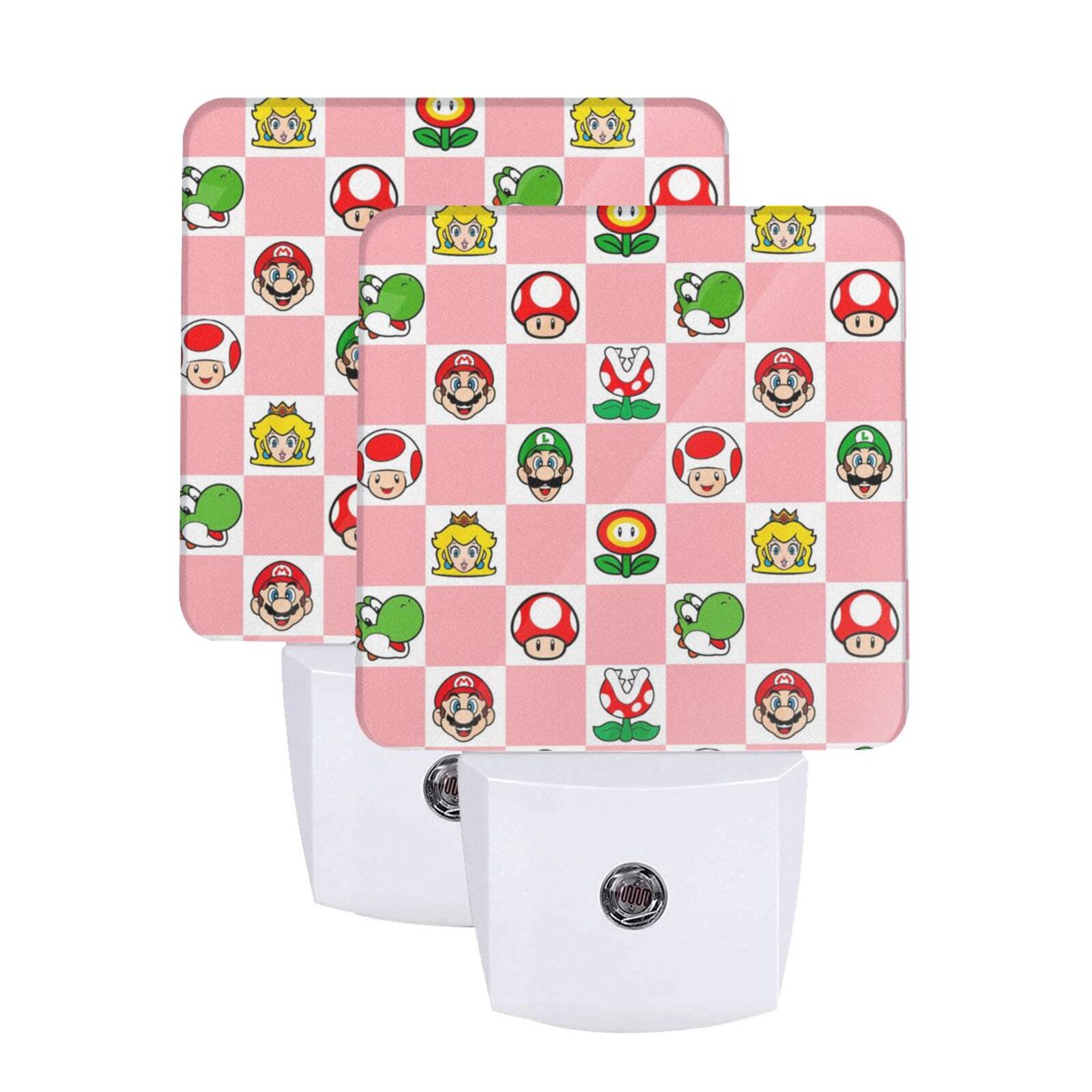 Cute Cartoon Square Night Lights Graphic Super Mario Pattern Modern ...