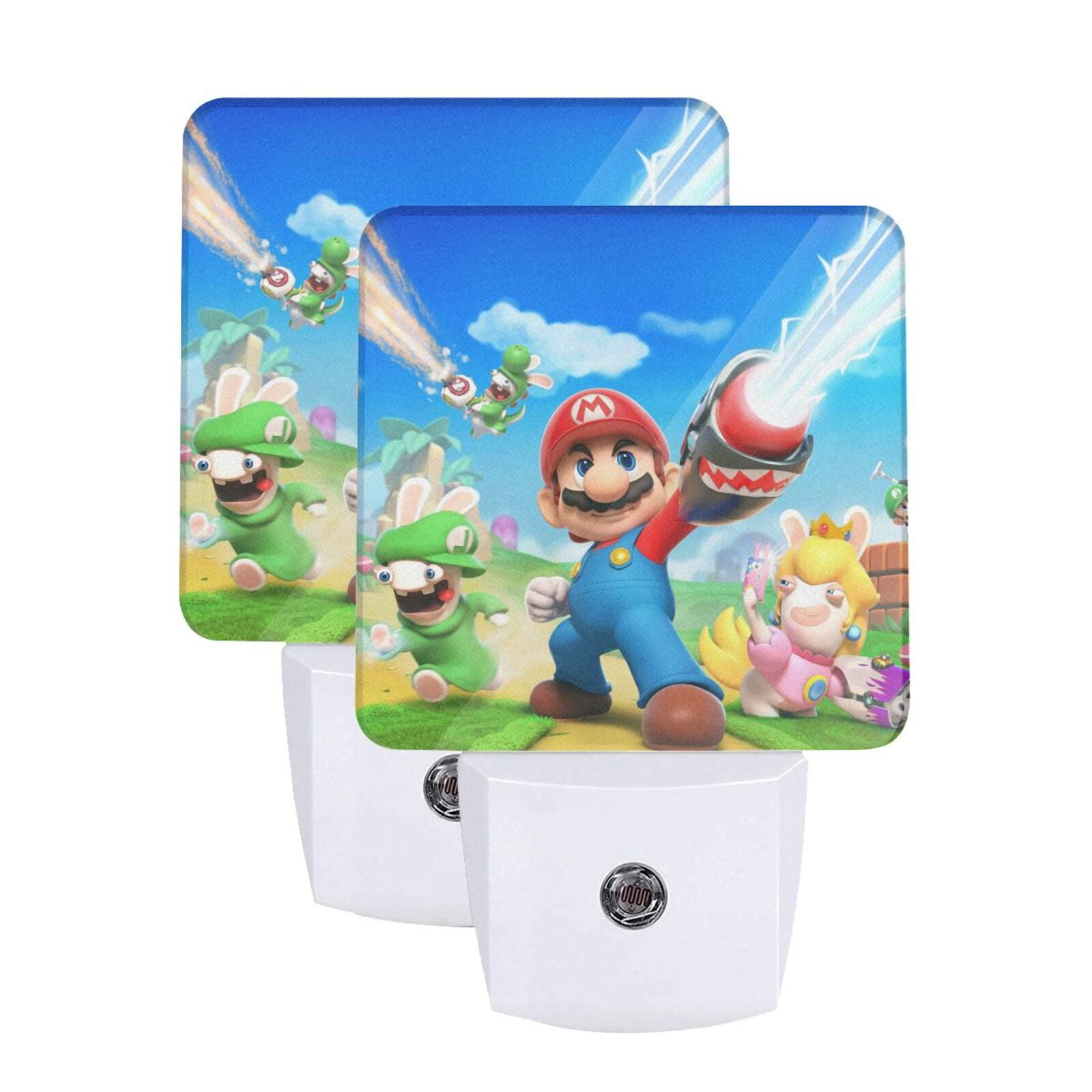 Cute Cartoon Square Night Lights Graphic Super Mario Pattern Modern ...