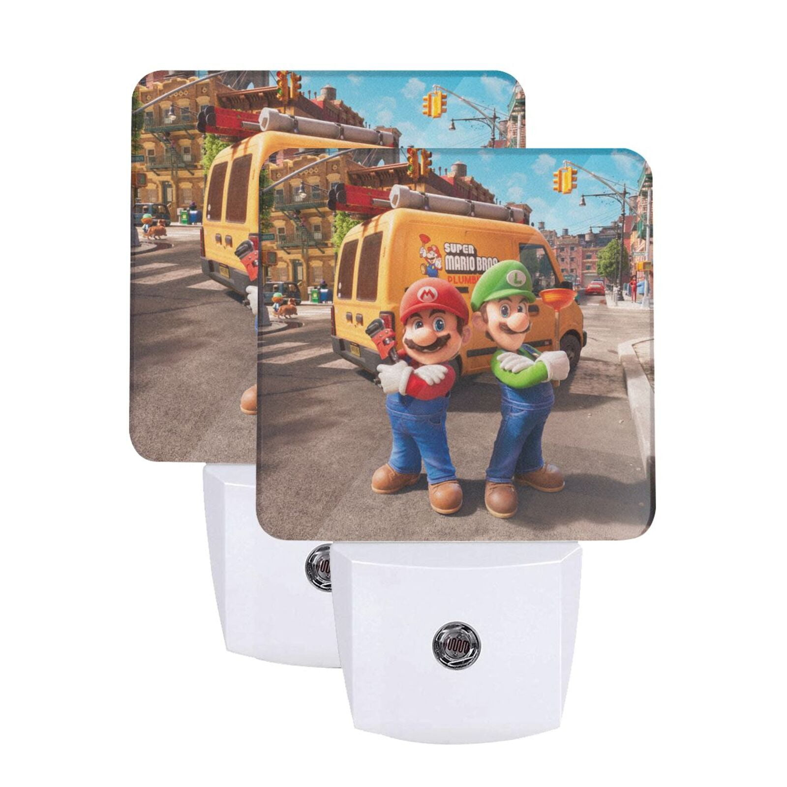 Cute Cartoon Square Night Lights Graphic Super Mario Pattern Modern ...