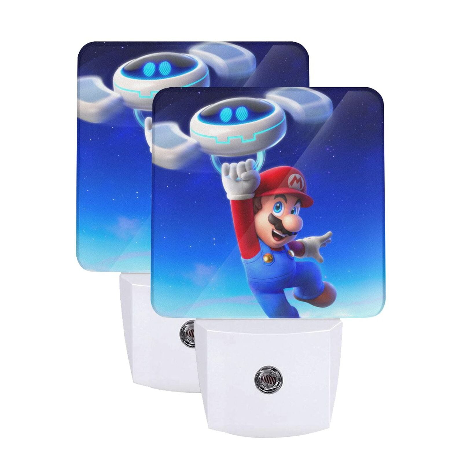 Cute Cartoon Square Night Lights Graphic Super Mario Pattern Modern ...