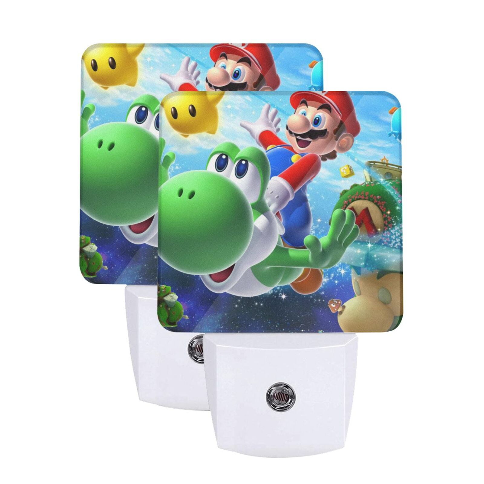 Cute Cartoon Square Night Lights Graphic Super Mario Pattern Modern ...