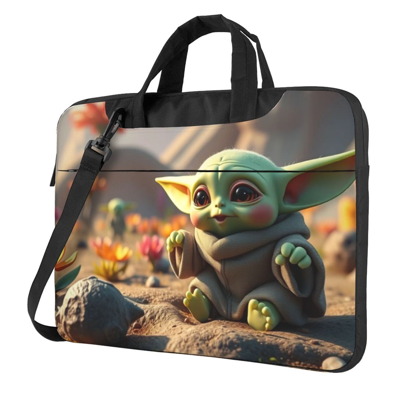 Cute Cartoon Star Wars Baby Yoda Laptop Sleeve Computer Case Notebook ...