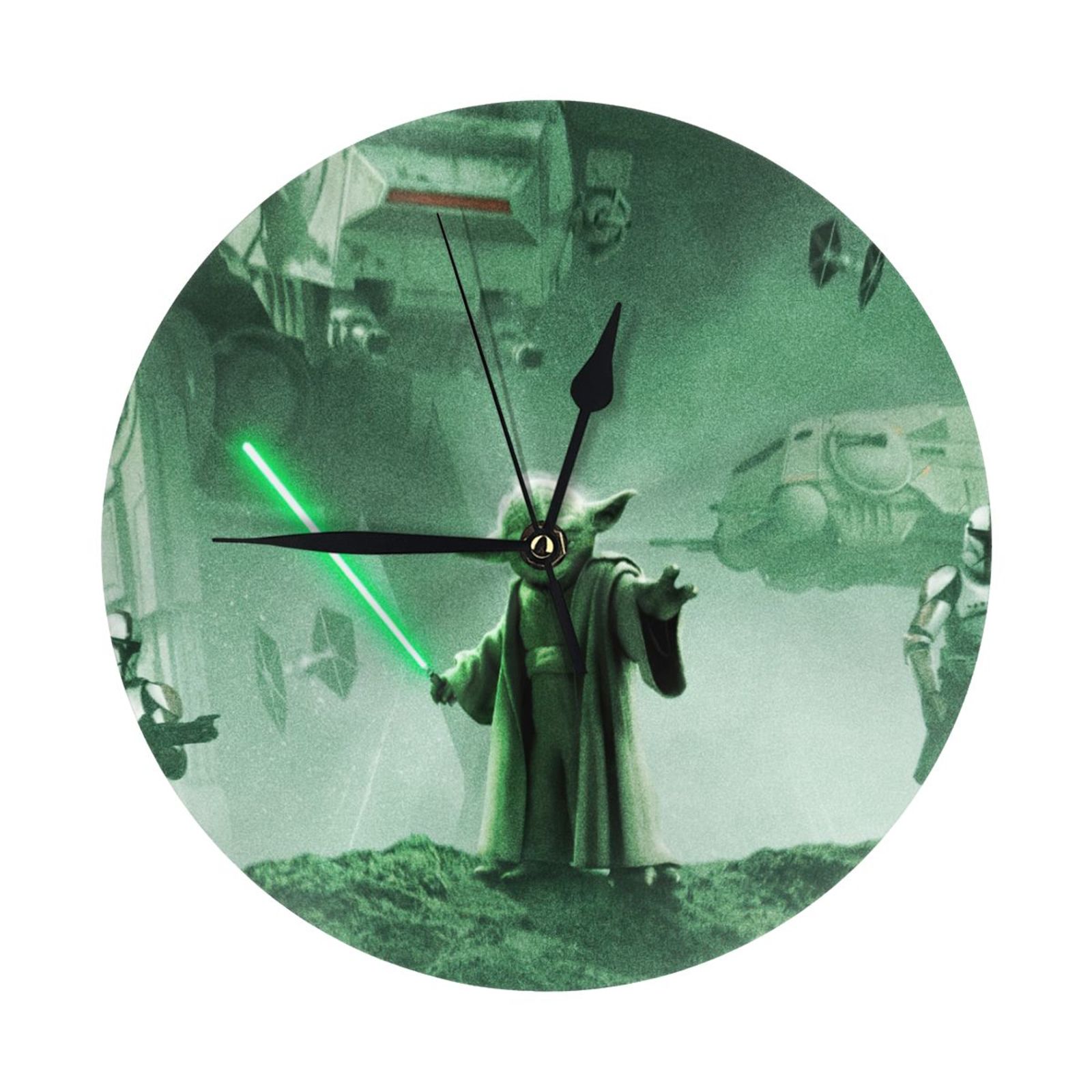 Cute Cartoon Star Wars Baby Yoda Round Wall Decorative & Creative Dual ...