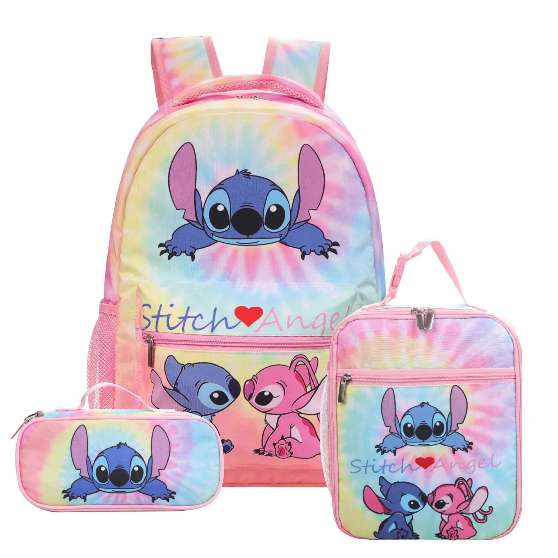 Cute Cartoon Sti_tch Backpack Set, 3-Piece Bundle with Cute Backpack ...