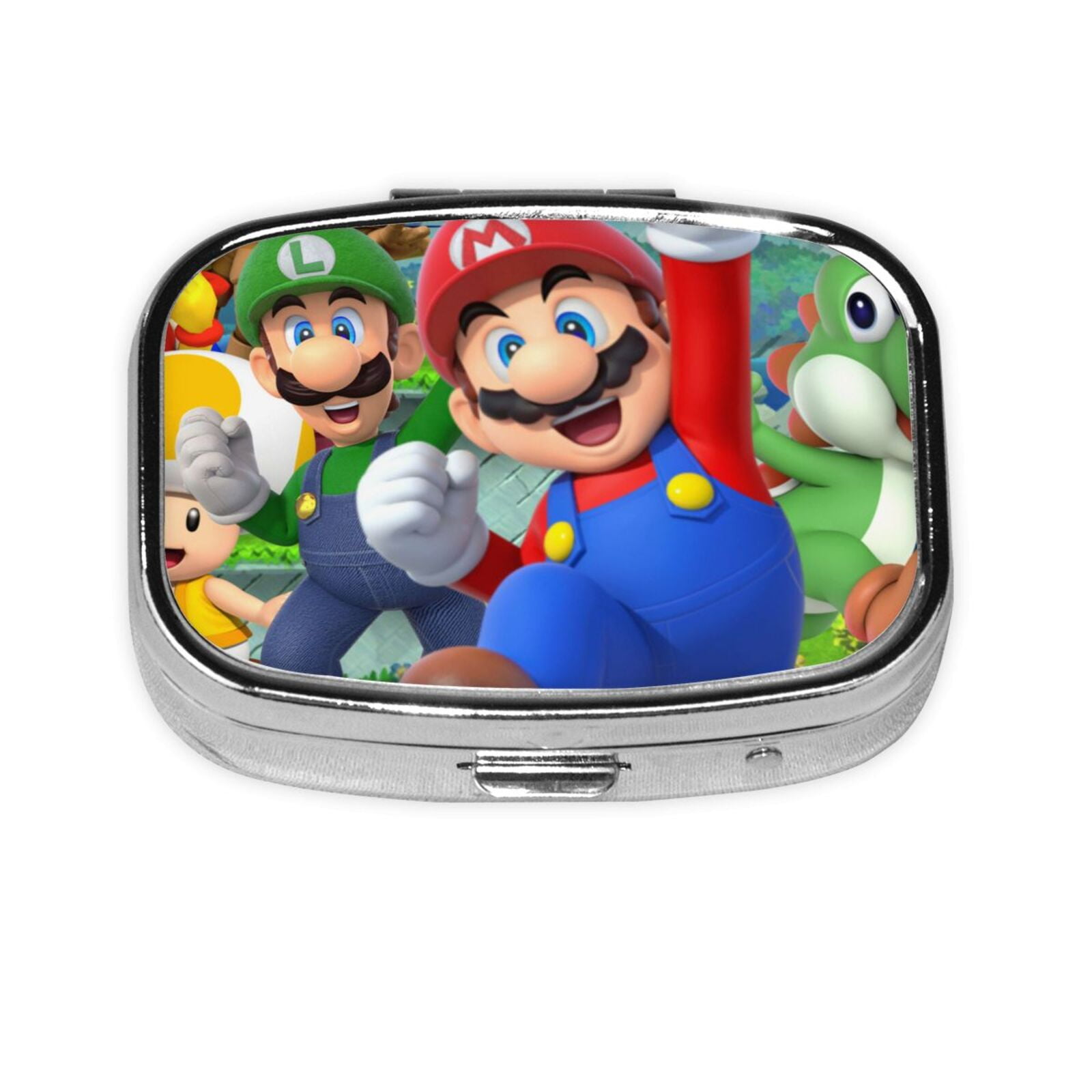 Cute Cartoon Super Mario Character Square Iron plating Pill Box Pocket ...