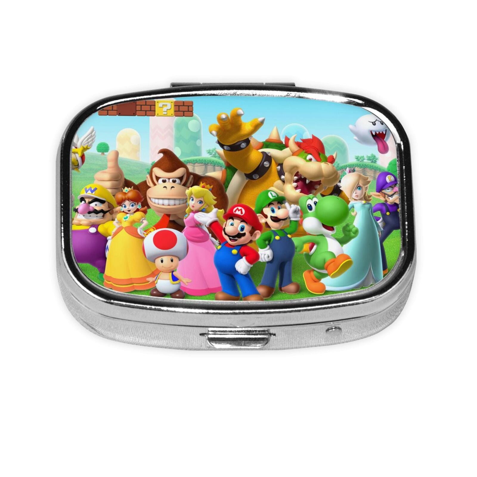 Cute Cartoon Super Mario Character Square Iron plating Pill Box Pocket ...