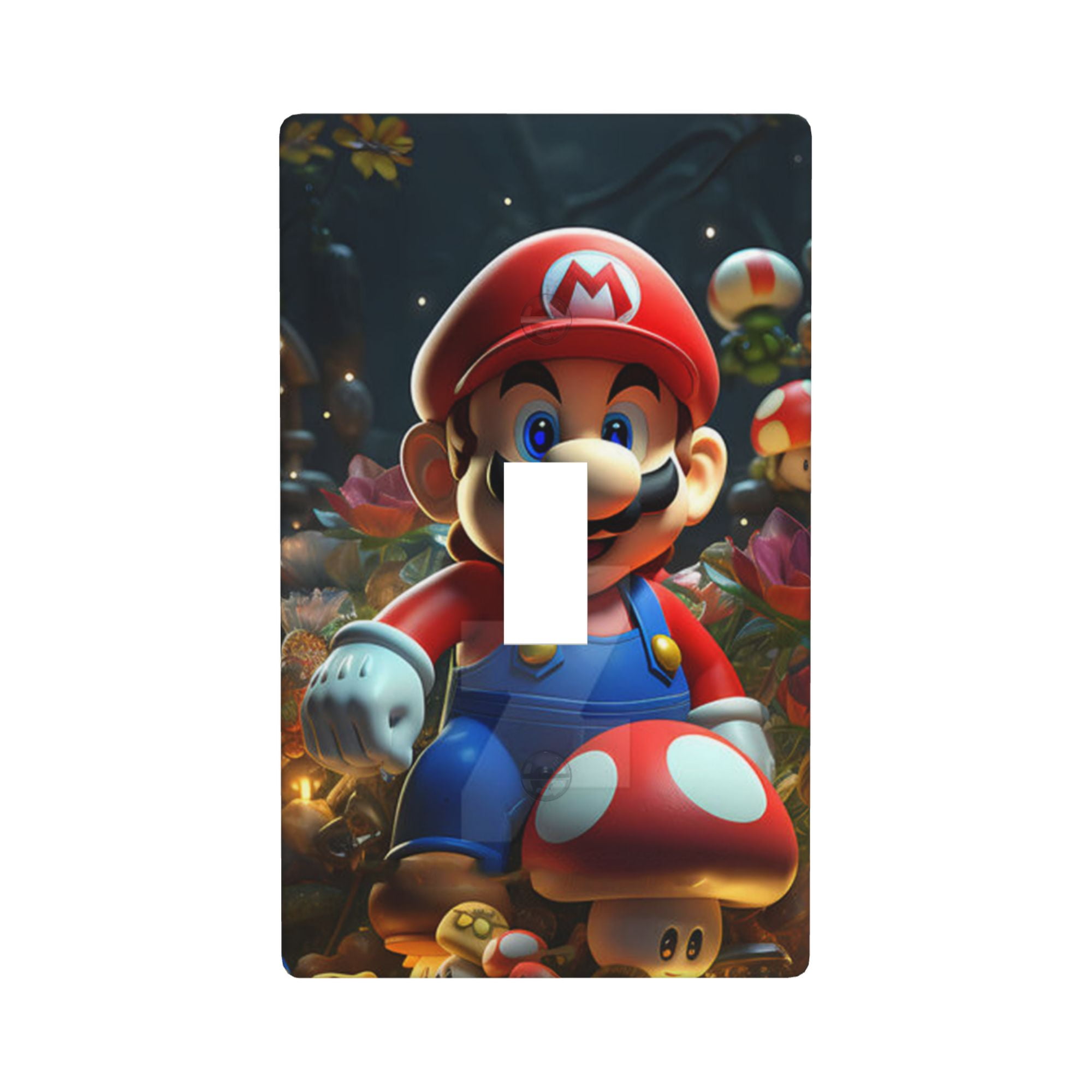 Cute Cartoon Super Mario Light Switch Cover Decorative 1-Gang Single ...