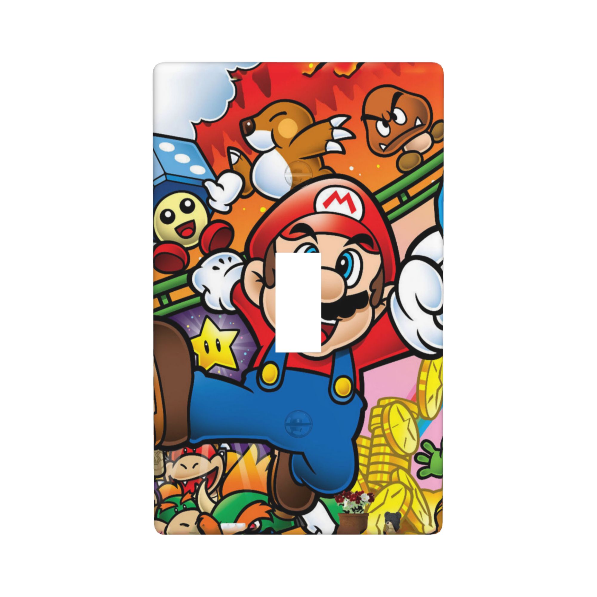 Cute Cartoon Super Mario Light Switch Cover Decorative 1-Gang Single ...