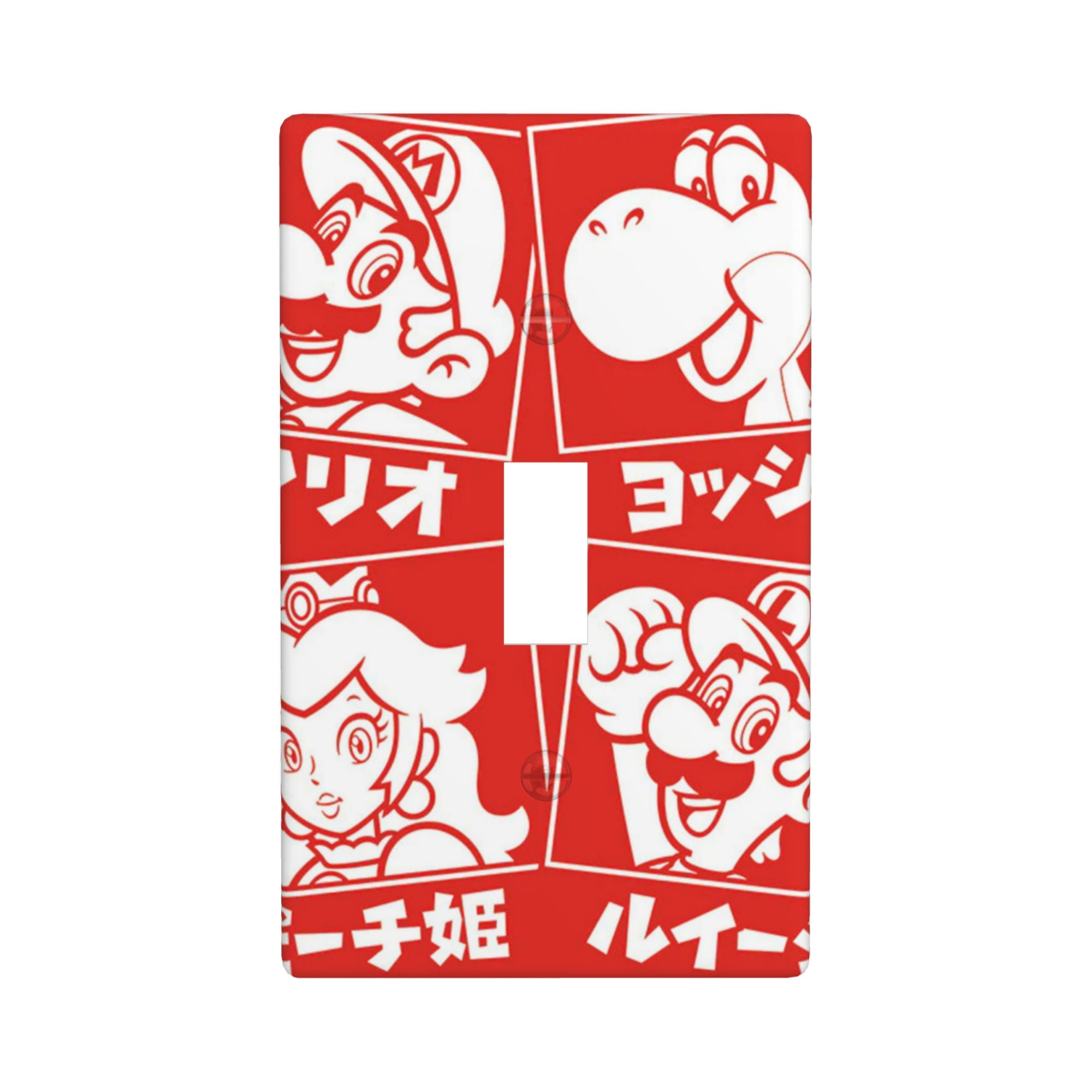 Cute Cartoon Super Mario Light Switch Cover Decorative 1-Gang Single ...