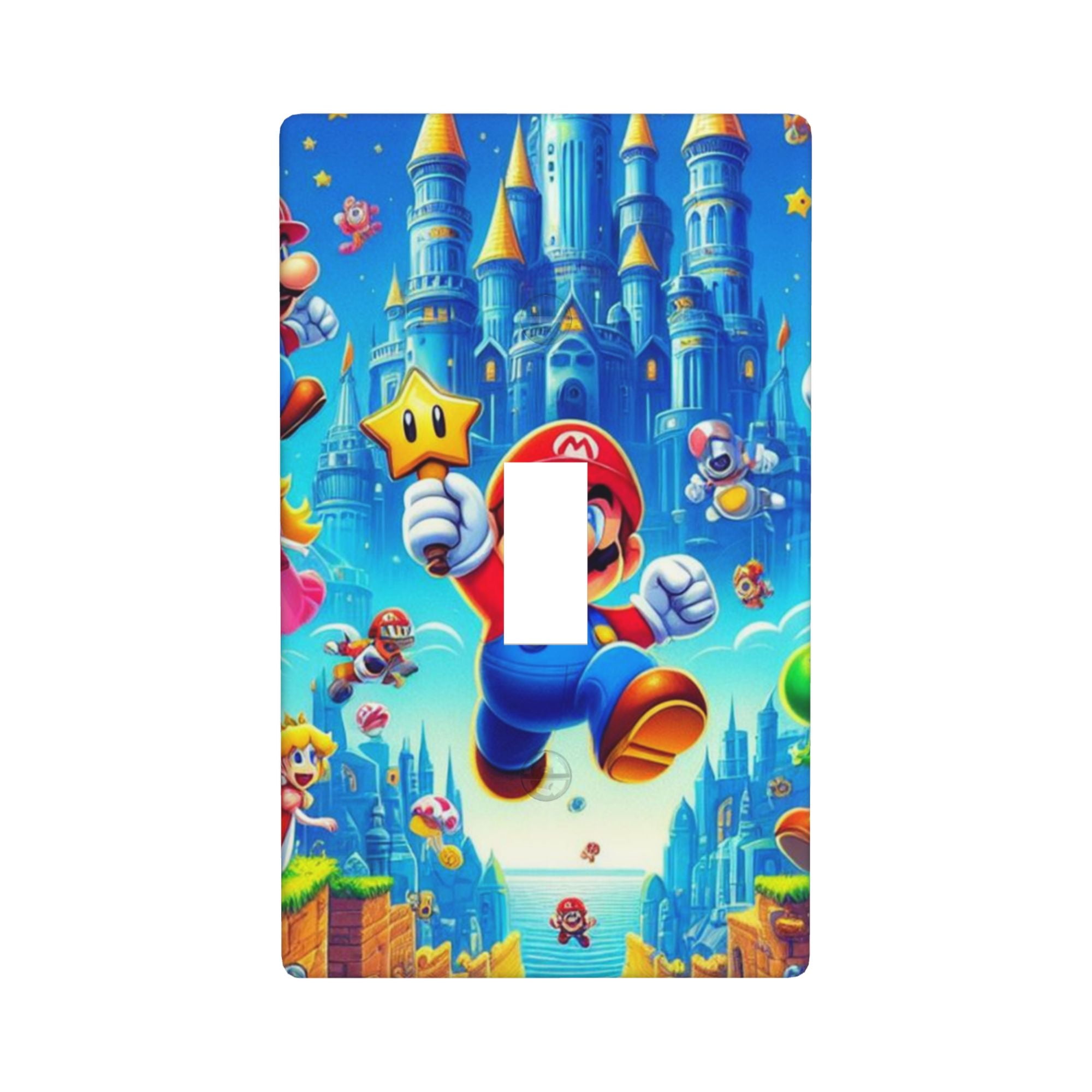 Cute Cartoon Super Mario Light Switch Cover Decorative 1-Gang Single ...