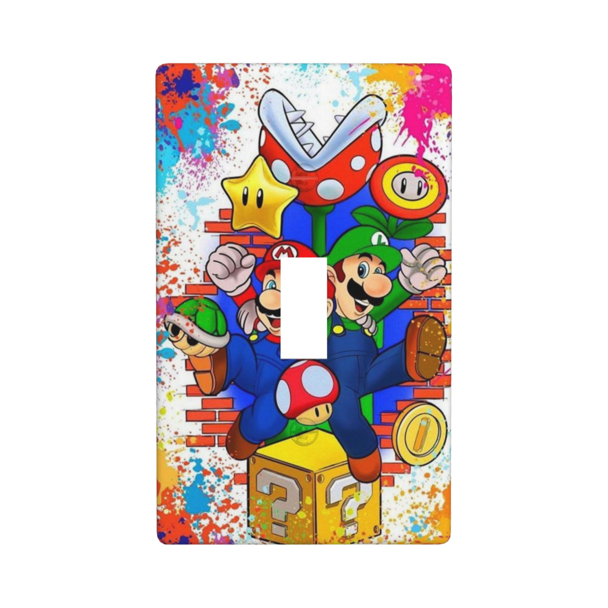 Cute Cartoon Super Mario Light Switch Cover Decorative 1-Gang Single ...
