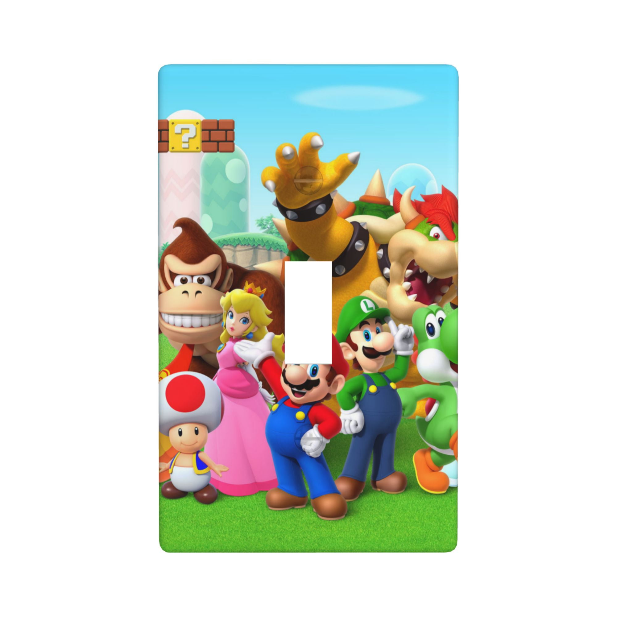 Cute Cartoon Super Mario Light Switch Cover Decorative 1-Gang Single ...
