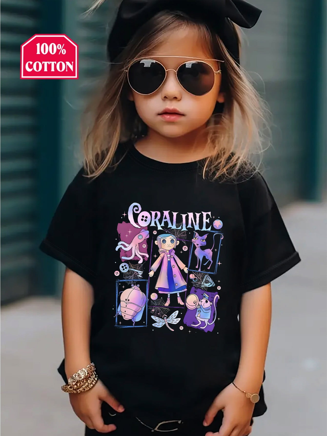 A Cute Cartoon T-Shirt for Girls Featuring a Unique Design of a Ghost ...