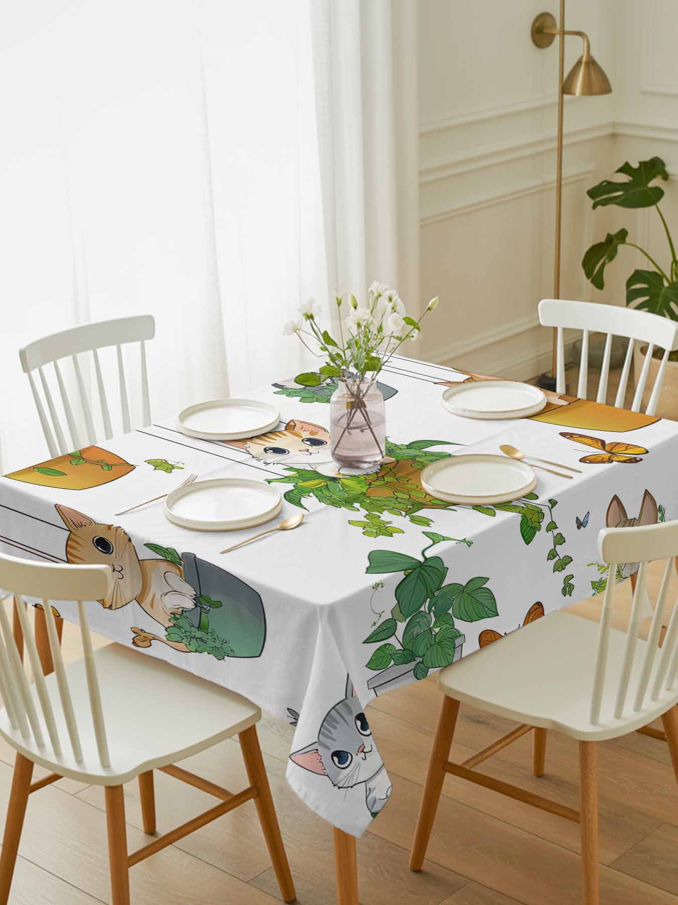 Cute Cartoon Tablecloth Rectangle Table Cloth 60x102, Waterproof ...