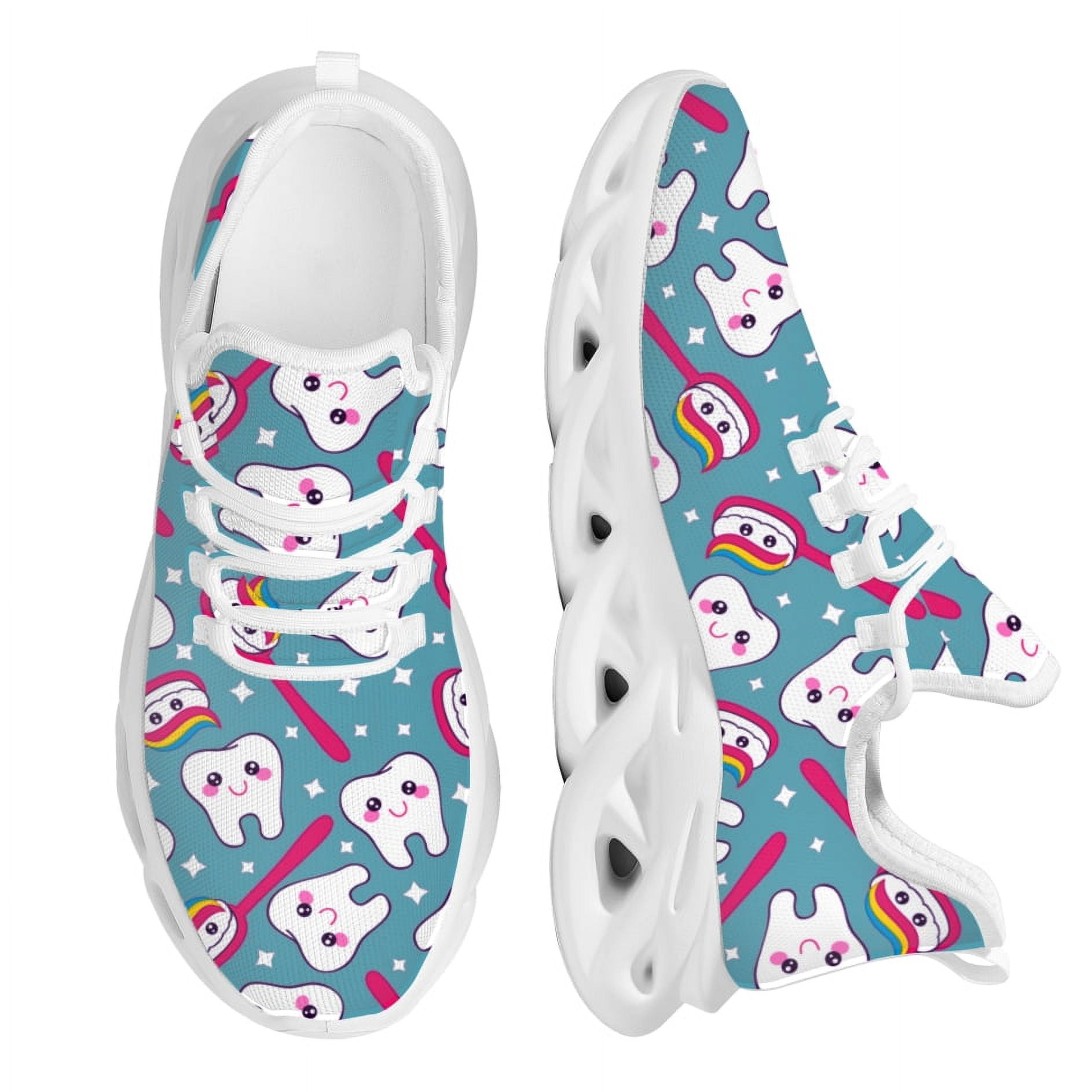 Cute Cartoon Teeth Design Brand Platform Blade Shoes Summer Breathable ...