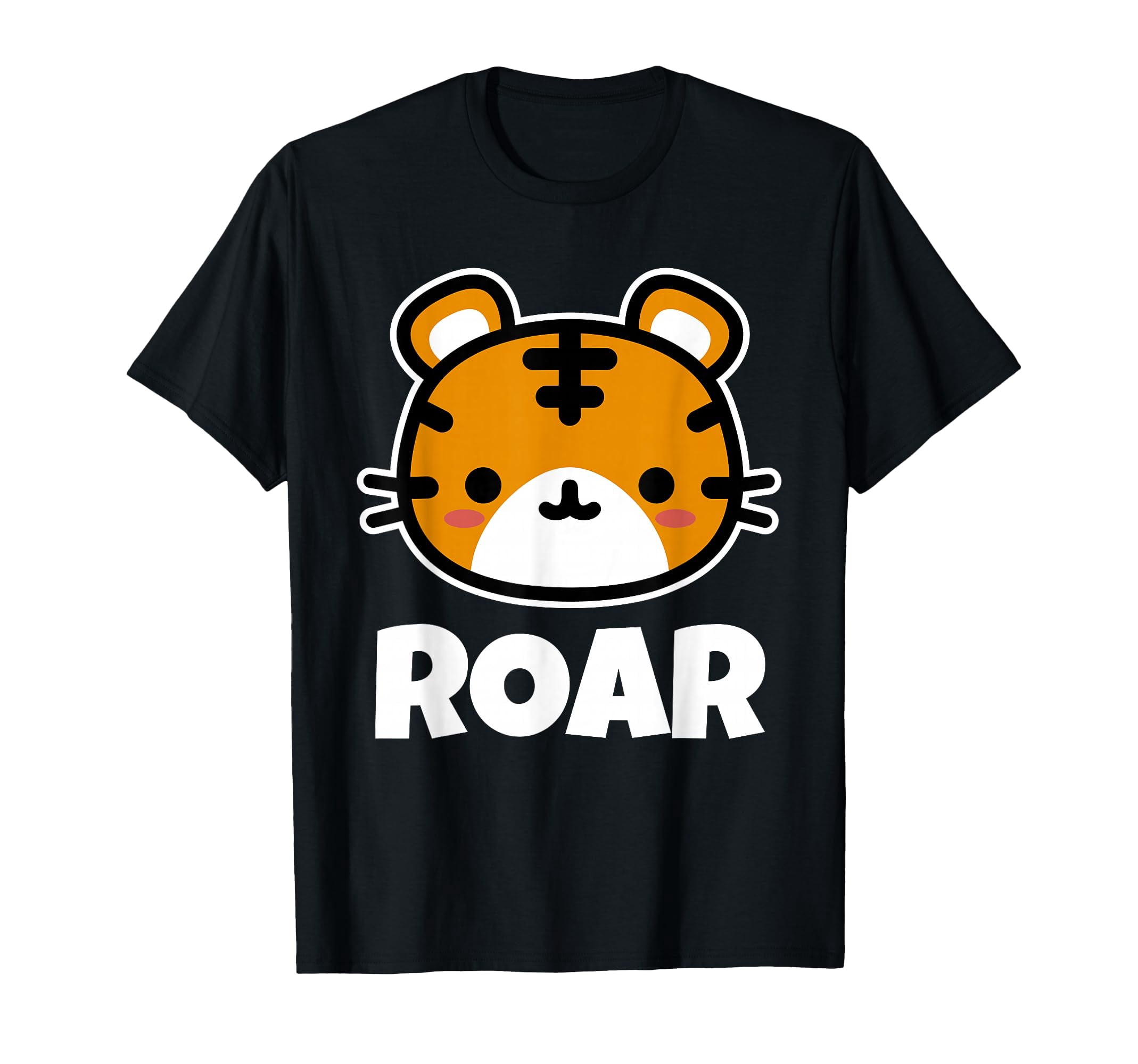 Cute Cartoon Tiger Face T-Shirt - Fun Jungle Safari Style for Animal ...