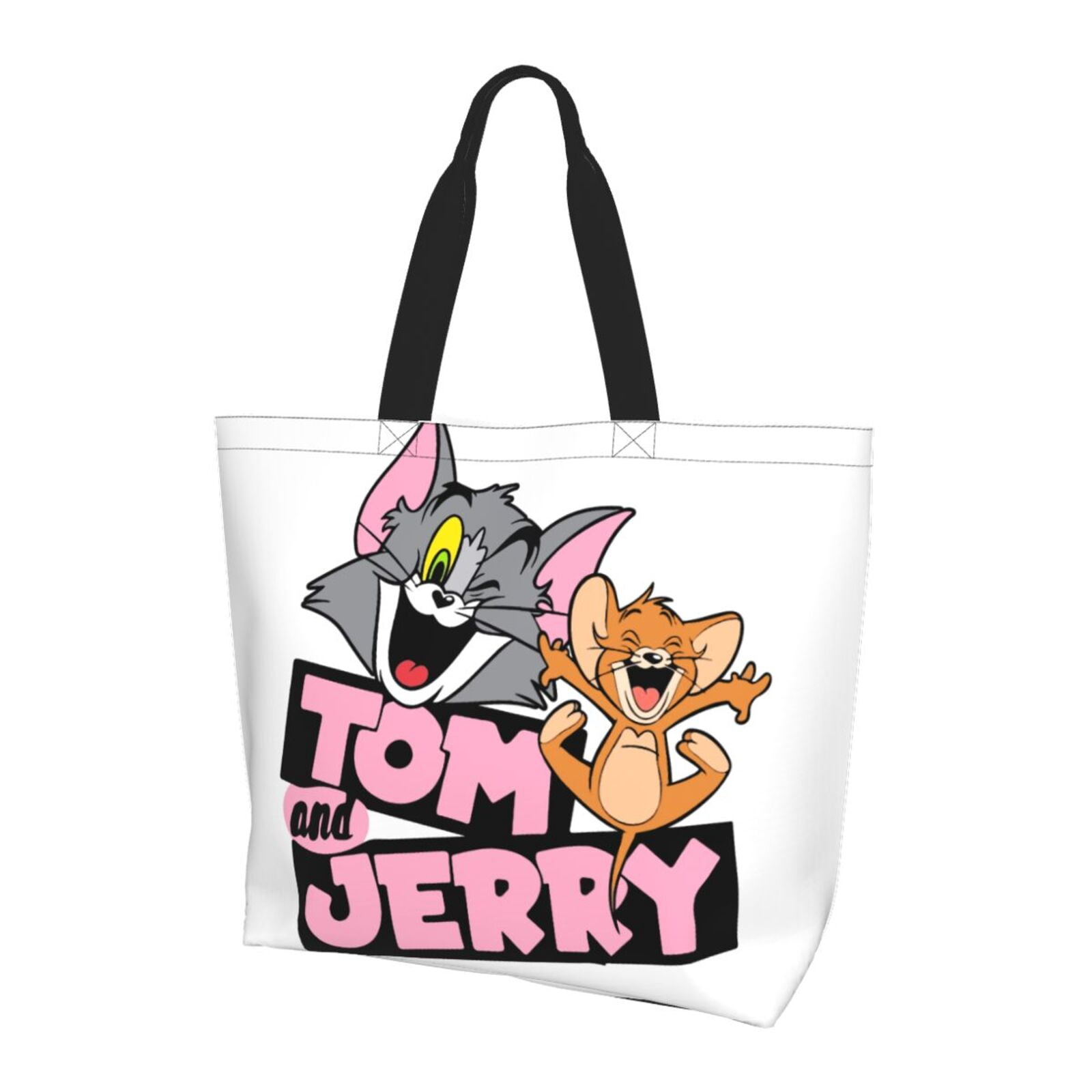 Cute Cartoon Tom And Jerry Large Tote Bag Shoulder Bag Beach Vacation ...