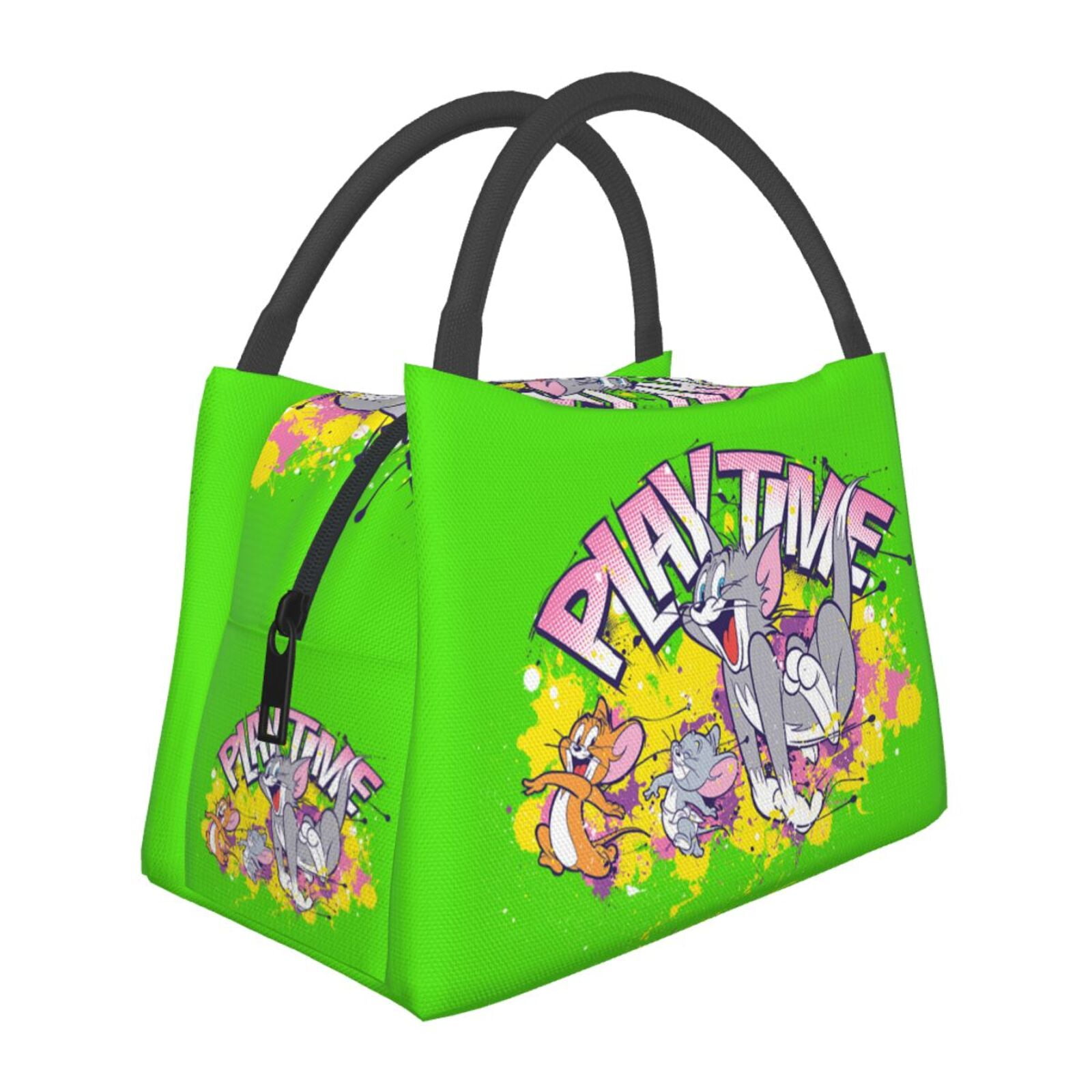 Cute Cartoon Tom And Jerry Printed Lunch Bag Tote Bag Insulated Lunch ...