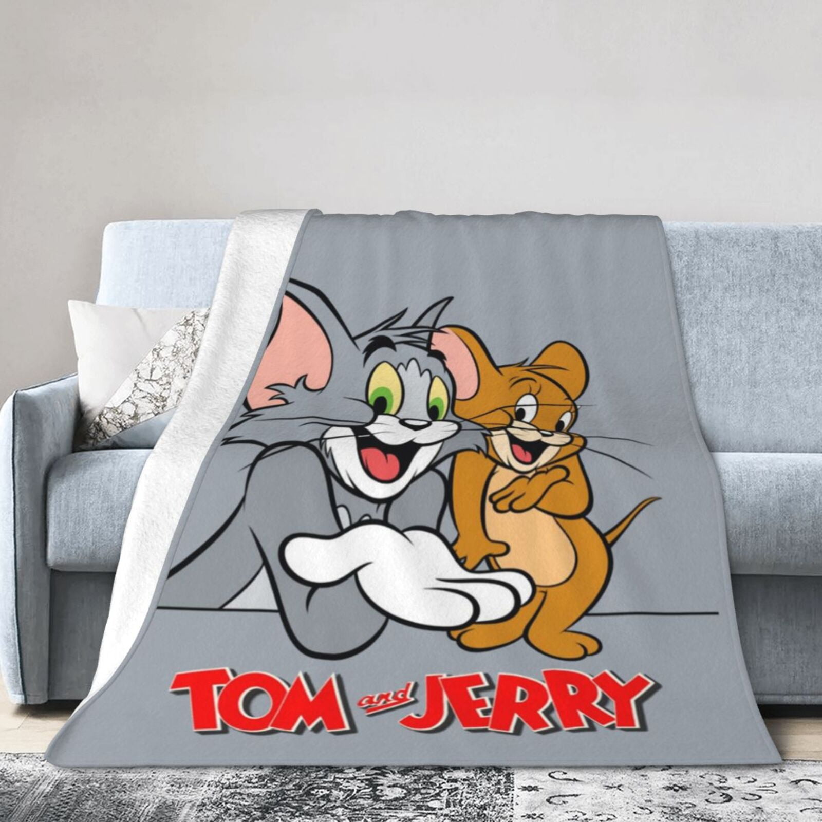 Cute Cartoon Tom And Jerry Super Soft Blanket for Bedroom Living Room ...
