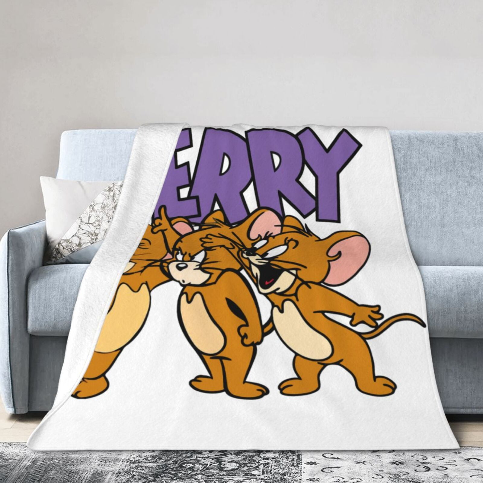 Cute Cartoon Tom And Jerry Super Soft Blanket for Bedroom Living Room ...