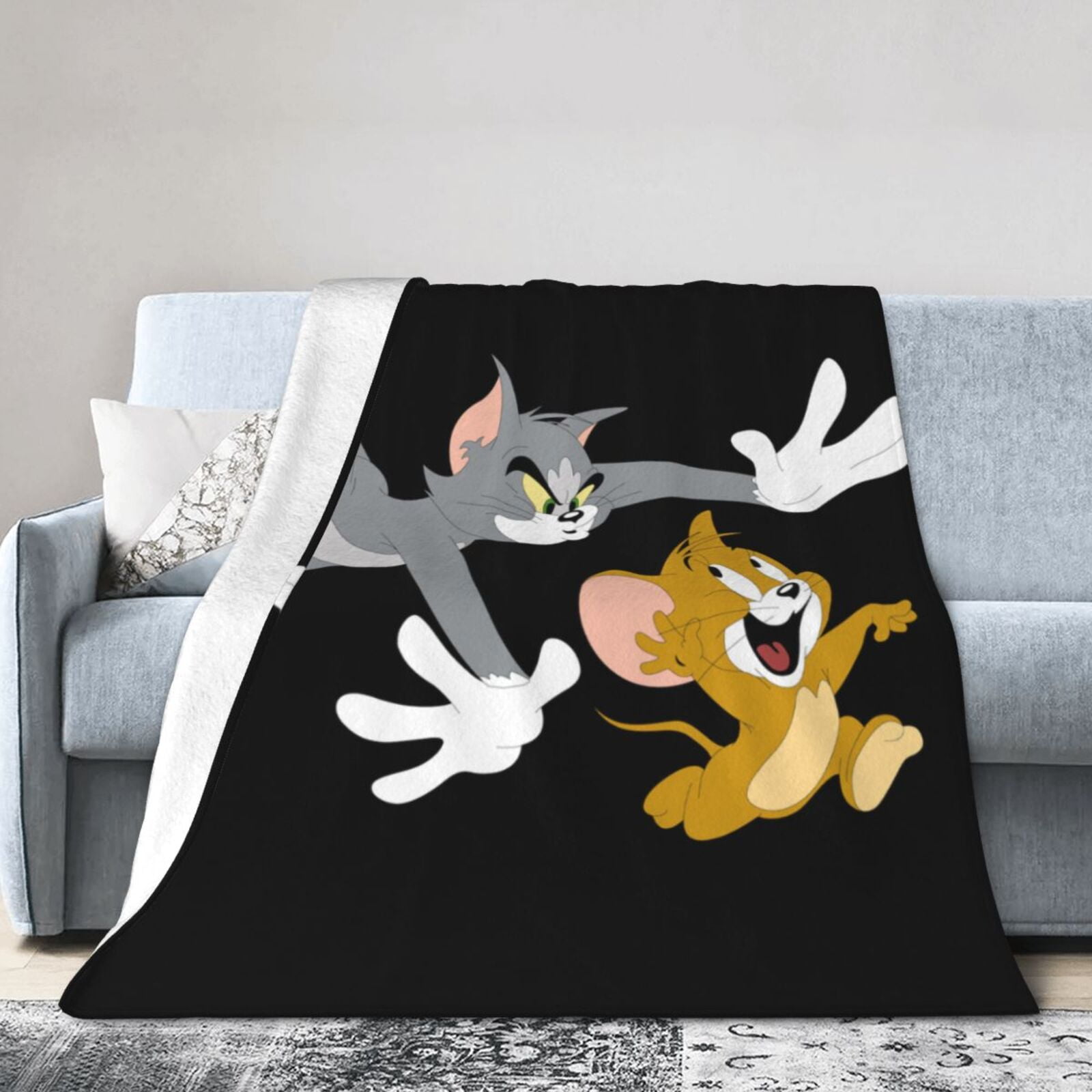 Cute Cartoon Tom And Jerry Super Soft Blanket for Bedroom Living Room ...