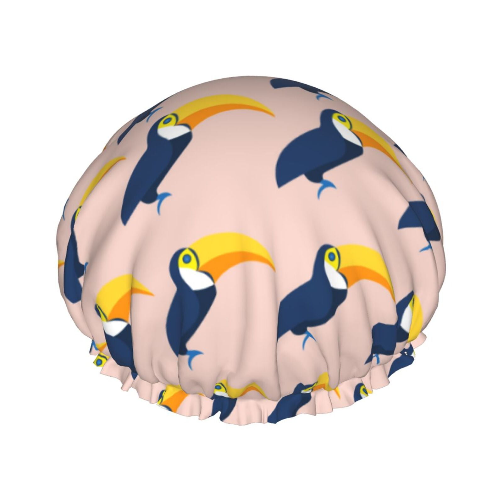 Cute Cartoon Toucan Bird Shower Cap, Reusable Bath Hair Hat for all ...