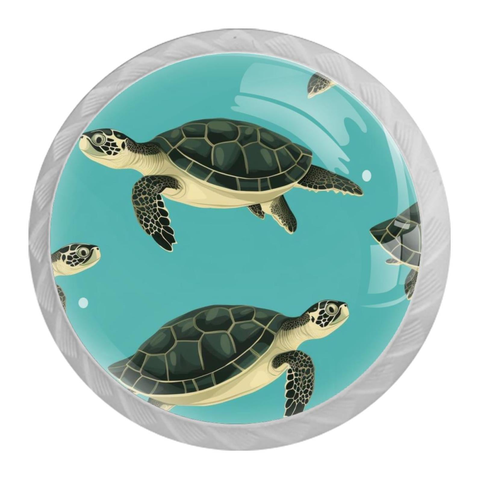 Cute Cartoon Turtles Seamless Custom Drawer Knobs - Cabinet Knobs ABS ...