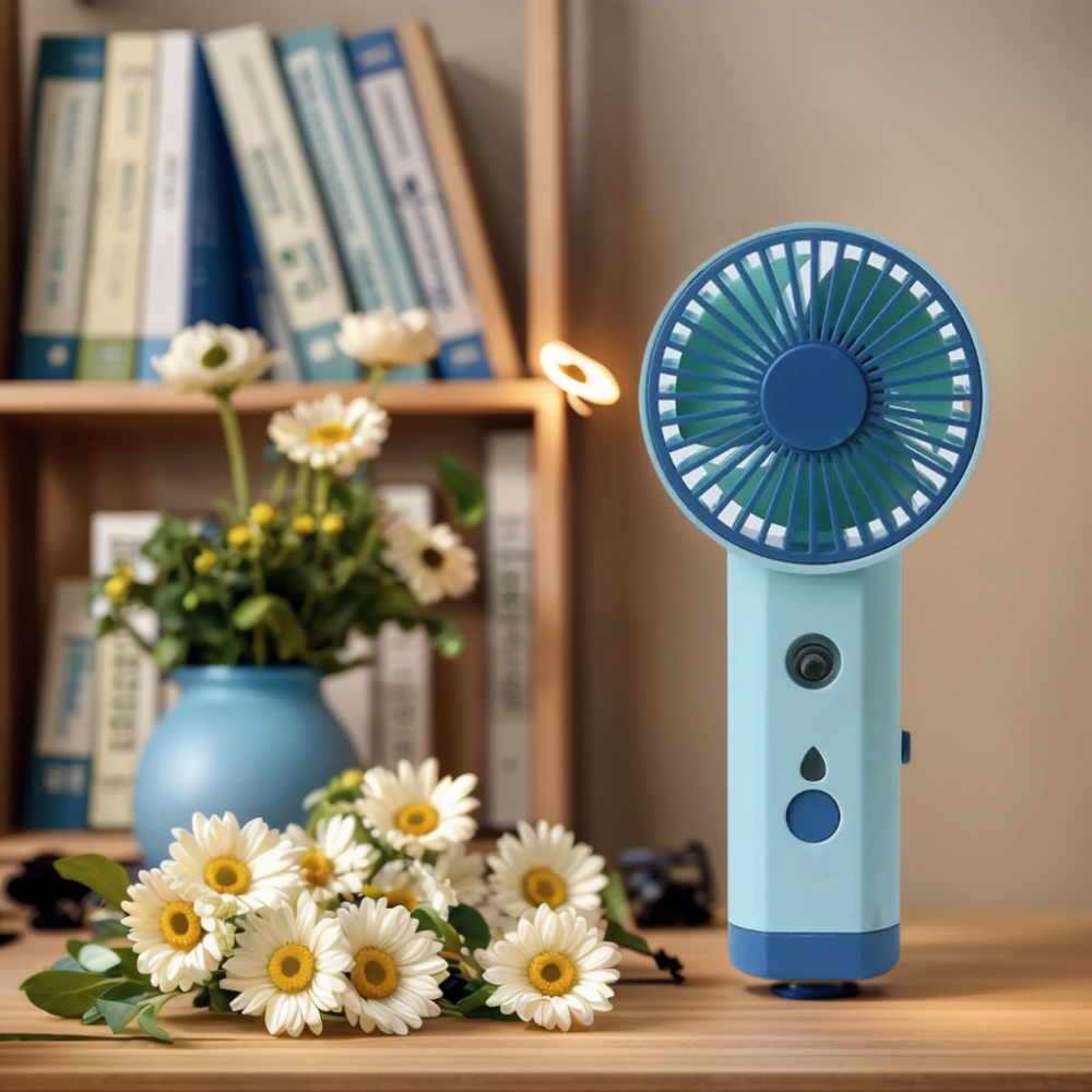 Cute Cartoon USB Handheld Fan with Water Mist Portable Rechargeable ...