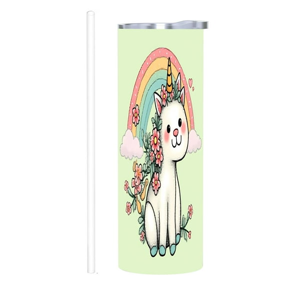 Cute Cartoon Unicorn 20 oz Stainless Steel Insulated Tumbler - Double ...