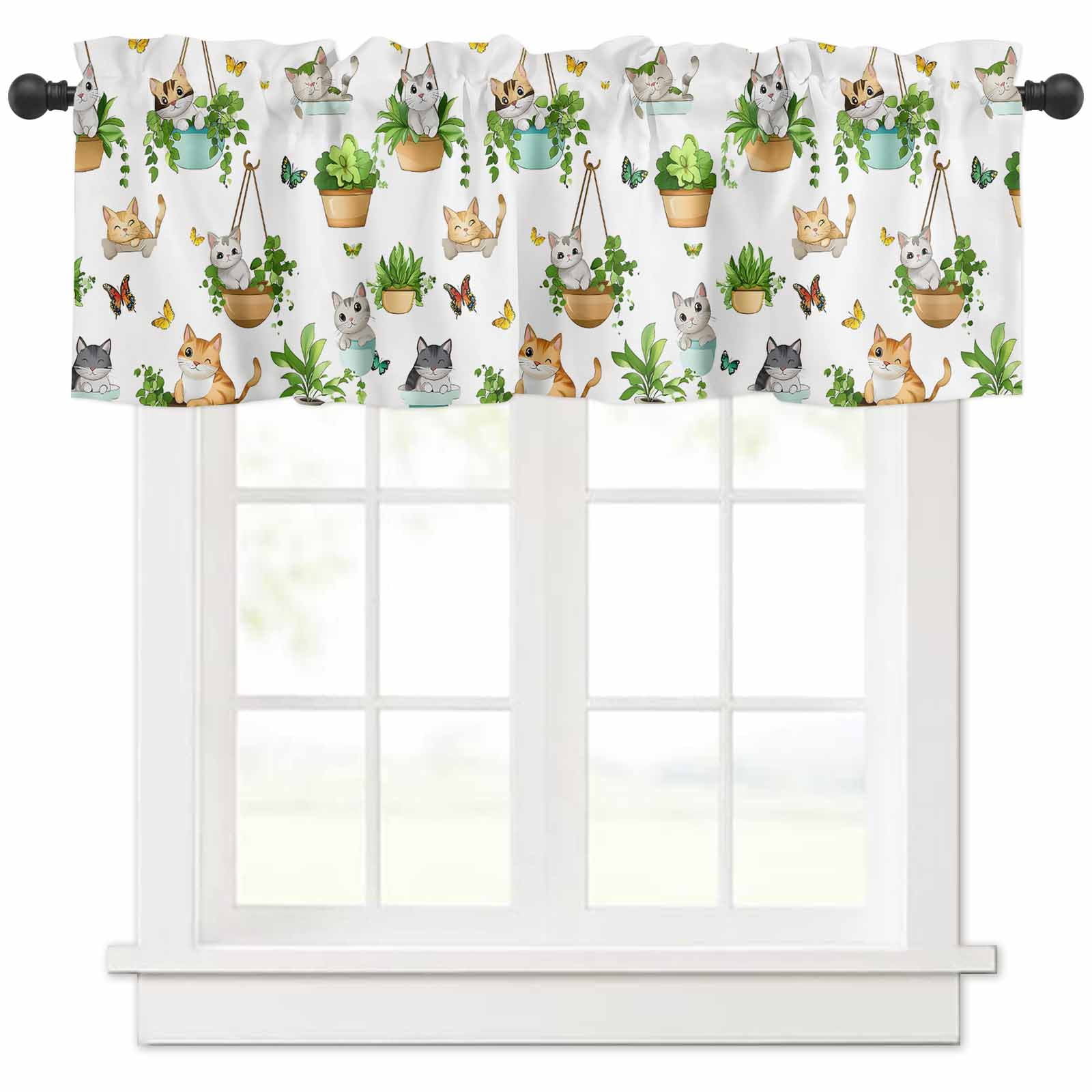 Cute Cartoon Valances for Windows Farmhouse Kitchen Curtains Valances ...