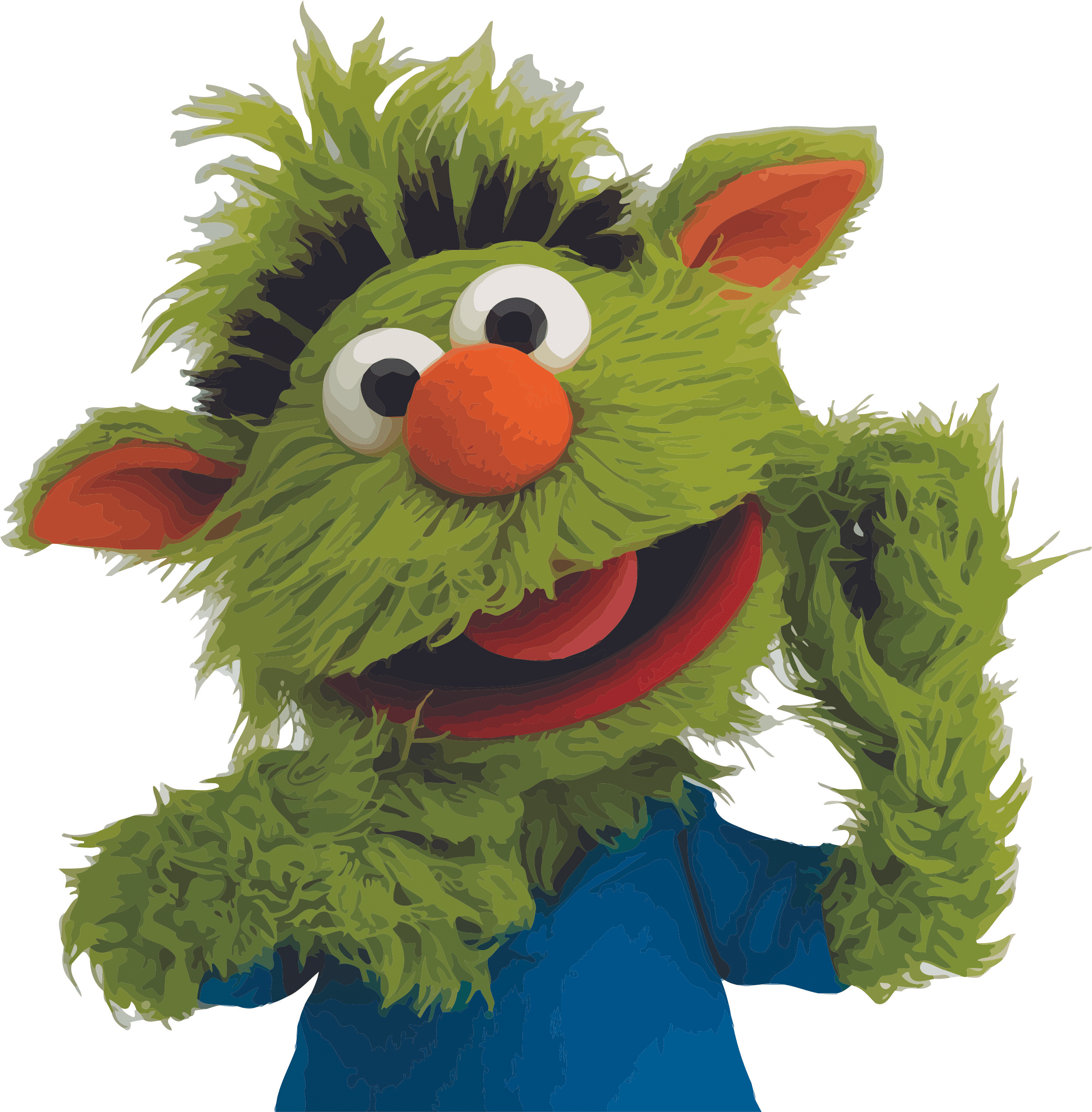 Cute Cartoon Wall Cute Little Monster Grouch Cookie Monster Ernie ...