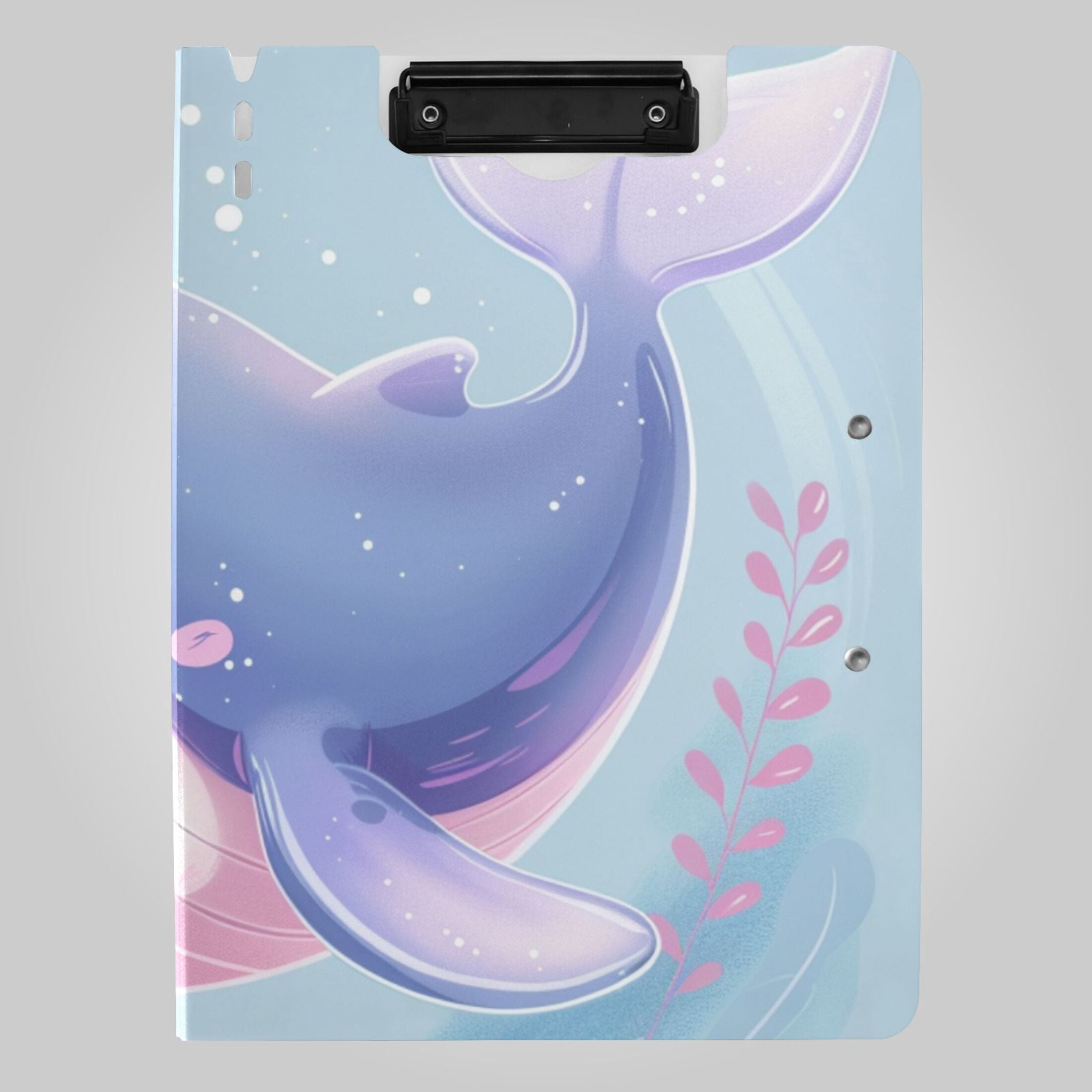 Cute Cartoon Whale Foldable Binder Folder Clipboard with Pen Slot ...