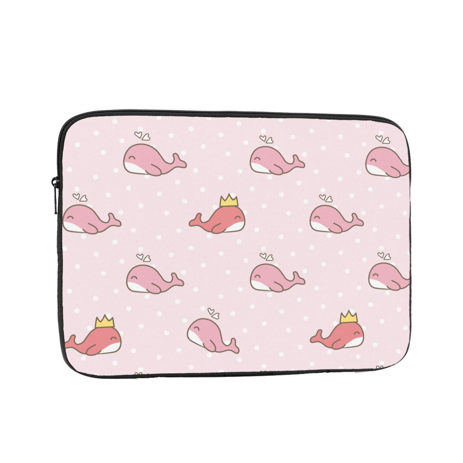 Cute Cartoon Whale Girls Pink 13 inch Portable Laptop Sleeve Compatible ...