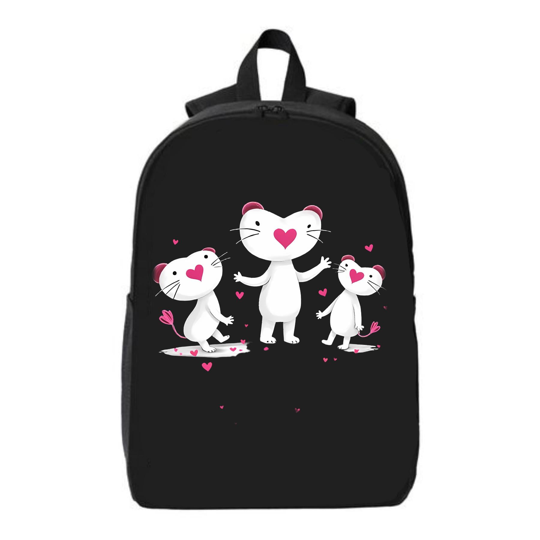 Cute Cartoon White Cats Backpack for College & Travel - Fits 15" Laptop ...