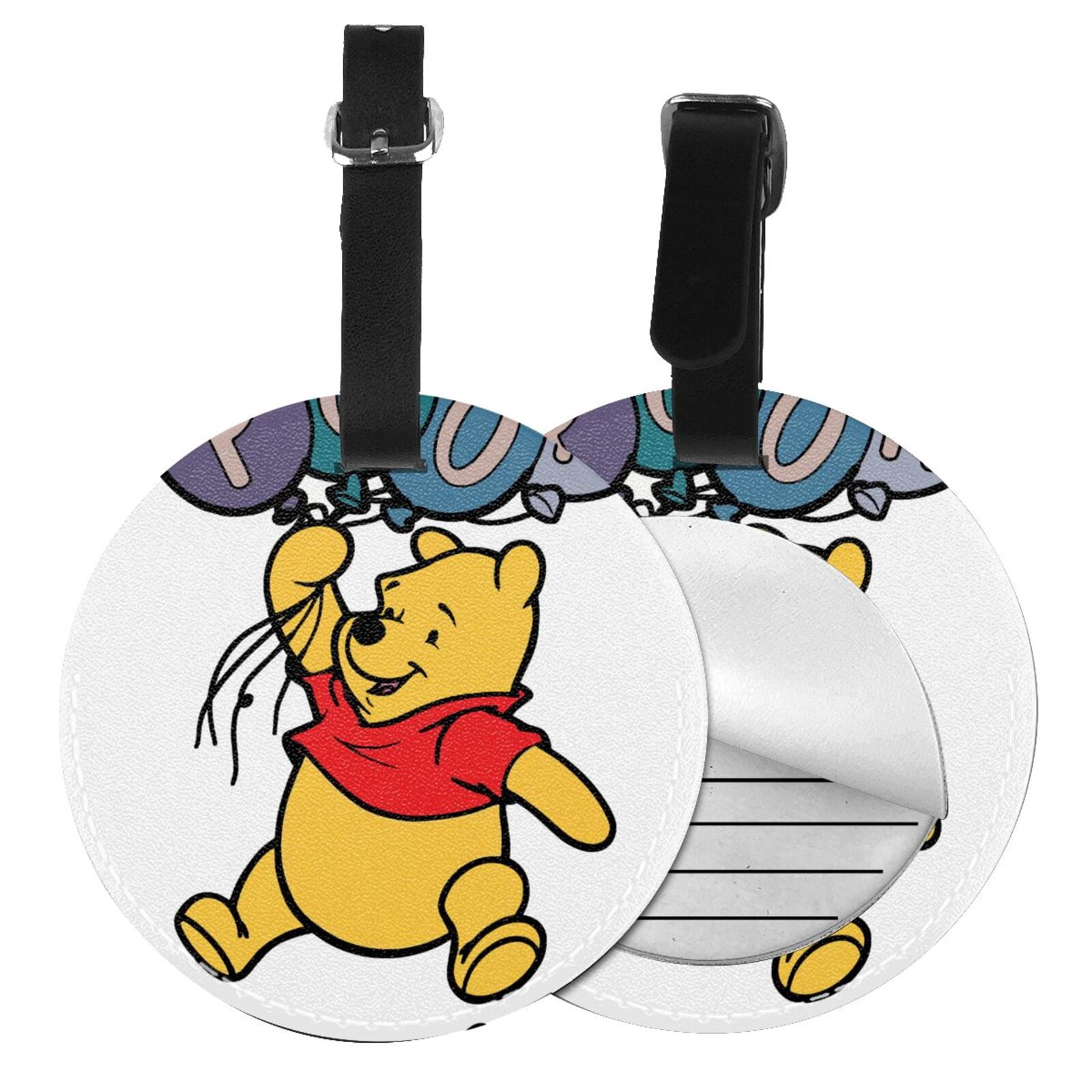 Cute Cartoon Winnie The Pooh Luggage Tags for Suitcases 4-Pack Cute ...