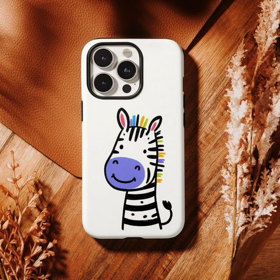 Cute Cartoon Zebra Collage Phone Case for iPhone 11-17 Pro Max ...