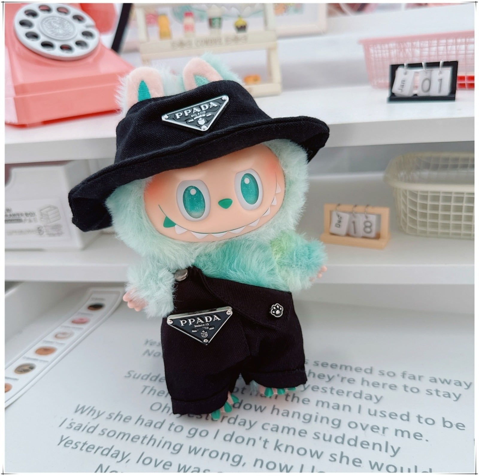 Cute Cartoon la_bu-bus Clothes 17 cm la_bu-bus Doll Clothes Pants ...