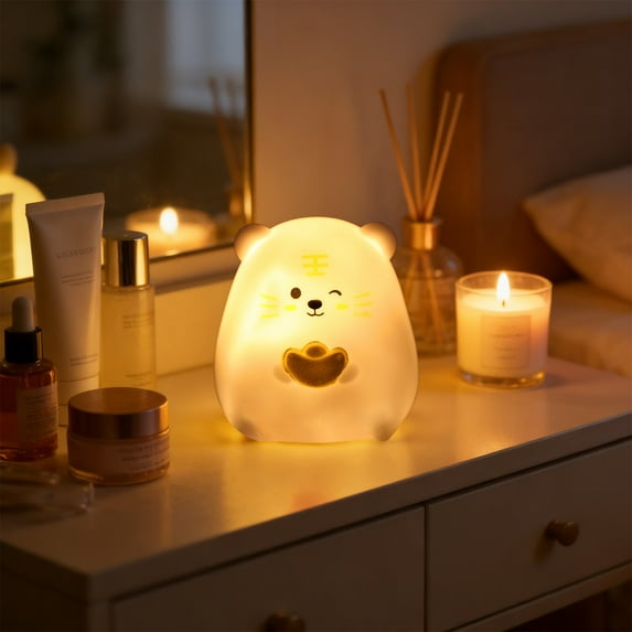 Cute Cartoons Animal Night Light Table Lamp Small Desktop Ornament ...