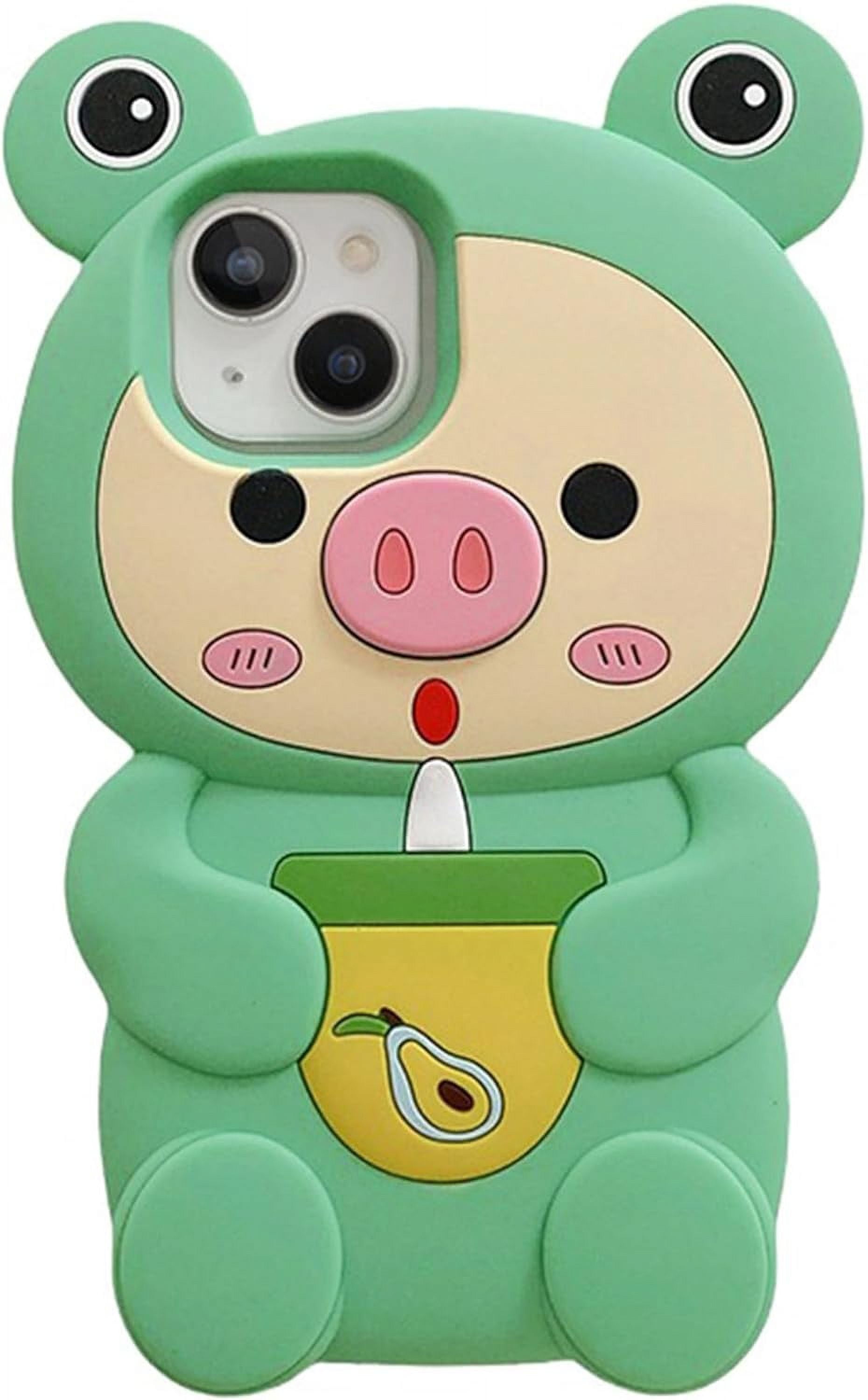 Cute Case for iPhone 14 Pro Kawaii 3D Cartoon Pig Cartoon Soft Silicone ...